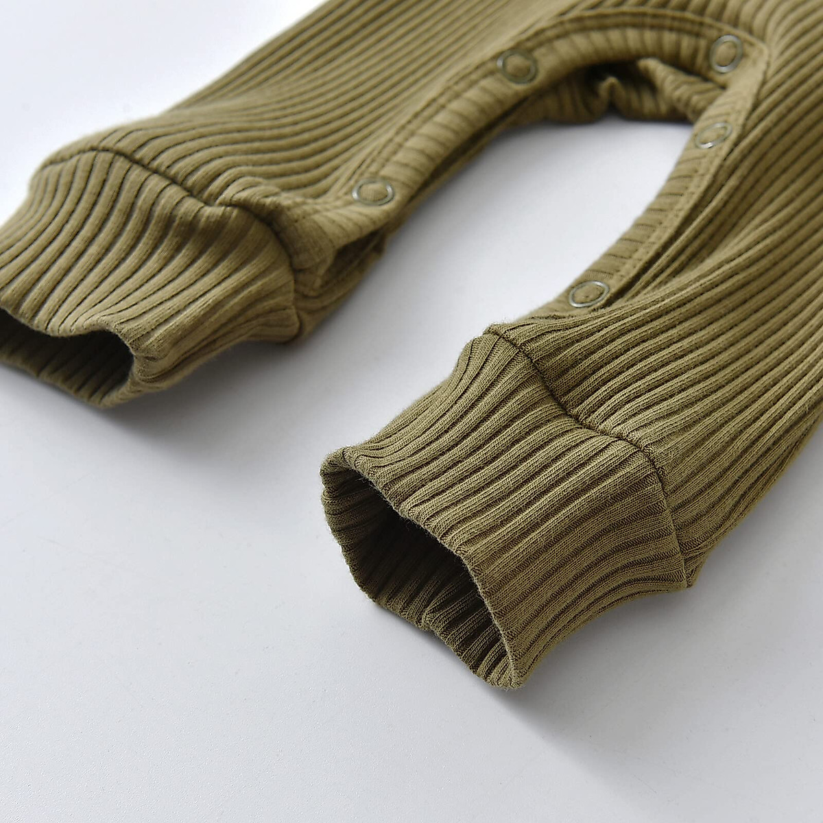 Baby Boy Girl 2 Pack Solid Romper Short/Long Sleeve One Piece Jumpsuits Clothes Sets (Yellow & Dark Green, 0-3 Months)