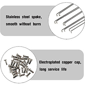 Bicycle Spokes Stainless Steel Bike Spokes with Nipples for Mountain Bikes Road Bikes 18PCS (Silver 282mm)