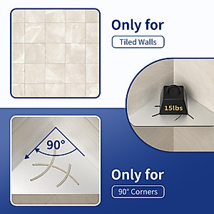 Bernkot Corner Shower Shelf 10" Brushed 304 Stainless Steel Pentagonal Corner Shelves Recessed Bathroom Shower Shelf 2 Pack, No Drilling Needed