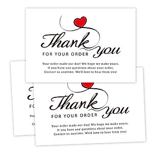 50 PCS Thank You for Your Order Cards - Customer Thank You Cards-Postcards Purchase Inserts to Support Small Business, Package Insert 4X6 Inches.