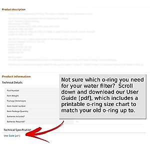 Captain O-Ring - GE KWGE25RG (WS03X10038) Replacement ORings for GE GXWH01C, CXWH08C, GXWH04F, GXWH20F, GXWH20S, GXRM10 & GX1S01R Water Filters (3 Pack)