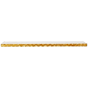 Mud Pie Marble Trivet, 1 1/4" x 8 1/2" Dia, Gold and Mud Pie - 40700003 Mud Pie Marble and Gold Edge Hostess Set Serving Platter, One Size, White