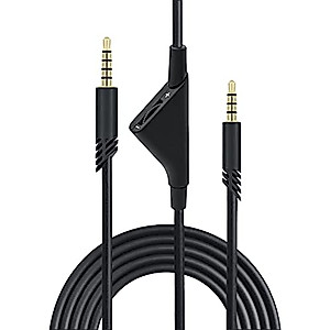 Tolesum 6.5 Feet Replacement Headset Cable with Volume Control for Astro A40/ A30/ A10, 2M Audio Extension Cord Compatible with PS5/ PS4/ Xbox One/Xbox Series S&X - Black