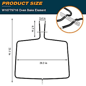 Beaquicy W10779716 Oven Bake Element - Replacement for Whirlpool Kitchen-Aid May-tag Range Ovens