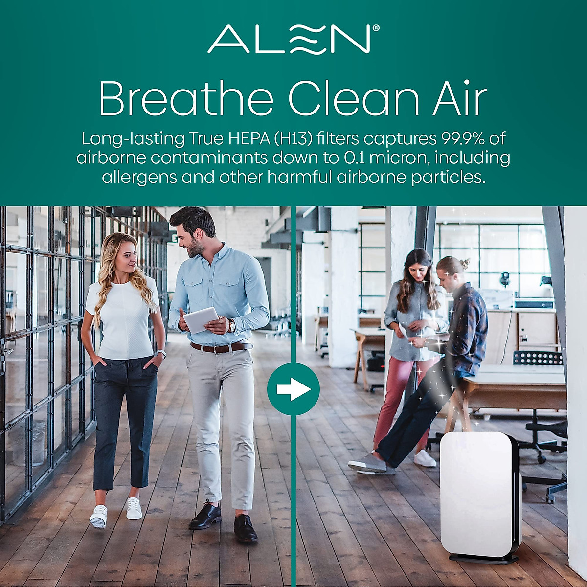 Alen Air Filter B4-Pure Replacement H13 True HEPA Filter for BreatheSmart 45i & Flex Air Purifier - Captures Allergens, Dust, & Mold (1 Filter)
