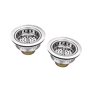 MSDP5050P 33" x 22" Stainless Steel Drop In Double Bowl Kitchen Sink with Drain Assembly