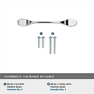 Amerock | Cabinet Pull | Polished Chrome | 3 inch (76 mm) Center-to-Center | Ravino | 1 Pack | Drawer Pull | Drawer Handle | Cabinet Hardware