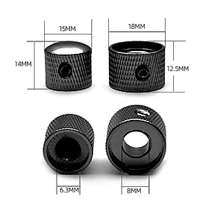 SAPHUE Guitar Dual Concentric Stacked Control Knobs Sets Metal with Wrench Replacement for Electric Guitar Bass 2 Sets
