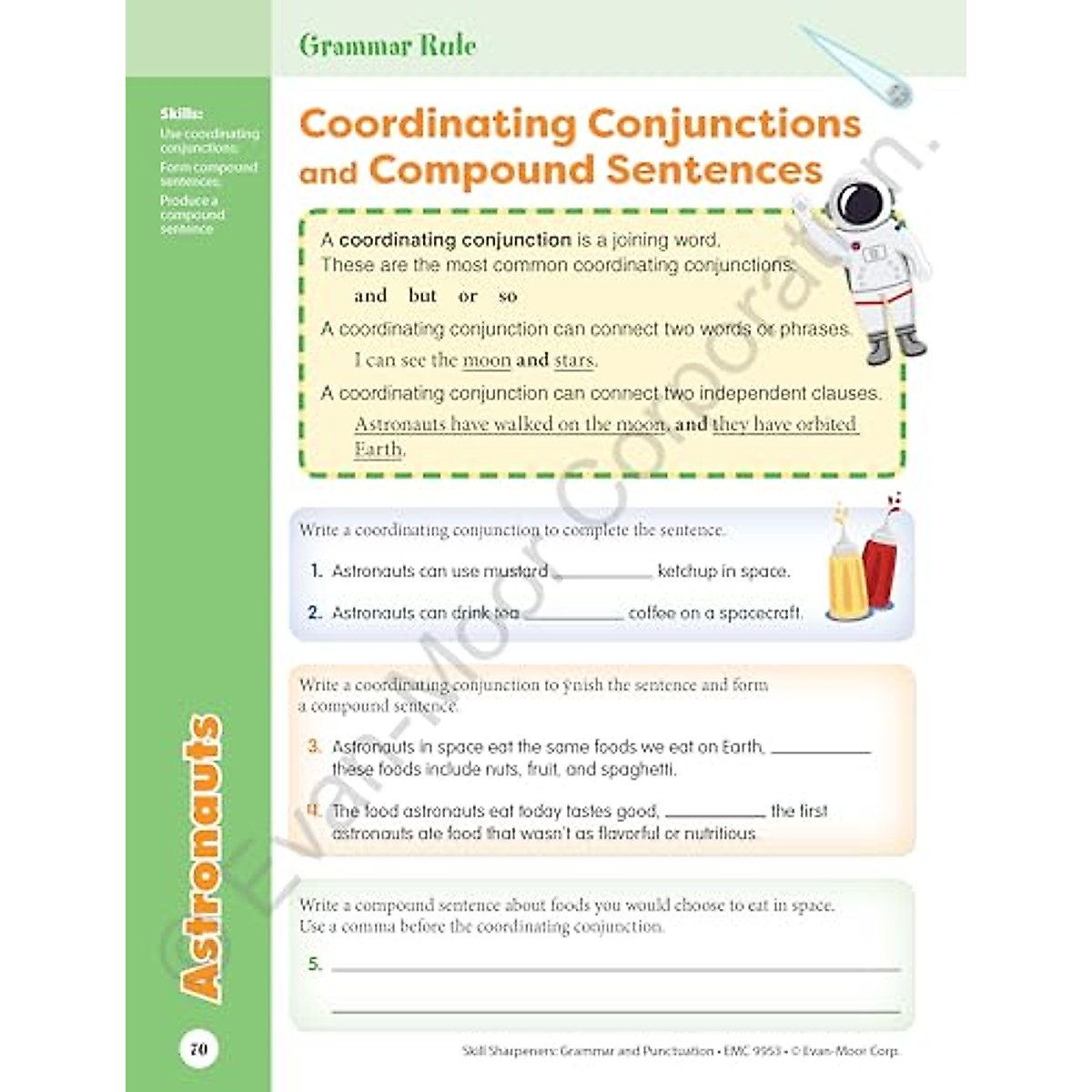 Evan-Moor Skill Sharpeners Grammar and Punctuation Workbook, Grade 3, Nouns, Verbs, Sentence Structure, Subject, Predicate, Language Handbook, Real-World Practice, Fun Activities, Homeschool, Practice