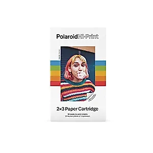 Polaroid Hi-Print Paper - 2x3 Paper Cartridge (20 Sheets) Dye-Sub (Not ZINK) Cartridge