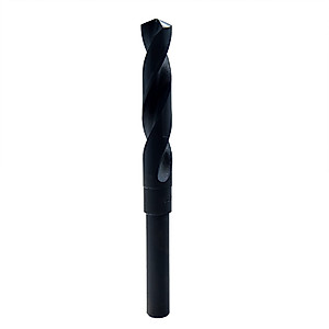 MAXTOOL 33/64" Silver and Deming Drill Bits HSS M2 S & D Drill Bits Prentice Twist Drills Black Oxide 1/2" Reduced Shank 6" OAL; SD02B00R033