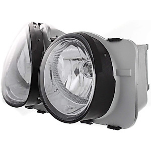 Evan Fischer Driver and Passenger Side Headlight Compatible with 2005-2007 Buick LaCrosse & 2005-2007 Allure - GM2518142, GM2519142