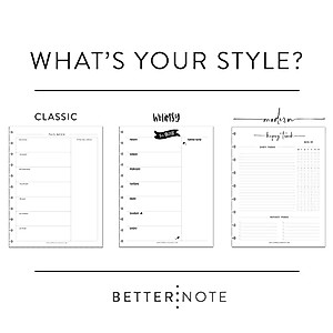 BetterNote 2024 Monthly Calendar Refill with Tabbed Dividers for Discbound Notebooks, Index Tabs, Disc, Pages Fit Happy Planner, Circa Levenger, Arc, TUL, IWP, Talia (Whimsy, 11-Disc, 8.5"x11")