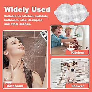 24 Pack Disposable Shower Drain Hair Catcher for Shower, Hair Stopper for Shower Drain Hair Catcher Mesh Stickers for Bathtub, Bathroom, Kitchen