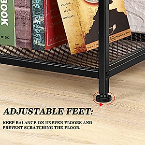 Bedroom Nightstands Set of 2 End Tables Living Room with Charging Station Farmhouse Side Tables Industrial Bedside Tables with Fabric Drawer for Small Spaces Guest Room Home Decor, Rustic Brown