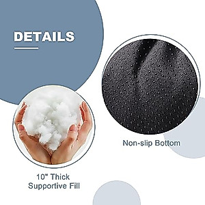 COZY KISS Oxford Teflon Dog Bed Water Resistant Scrubable 26" L x 22" W Luxury Pet Cat Crate Mat Non Stick Hair Washable Anti Slip Orthopedic Couch Outdoor for Small Medium Dogs Denim Blue