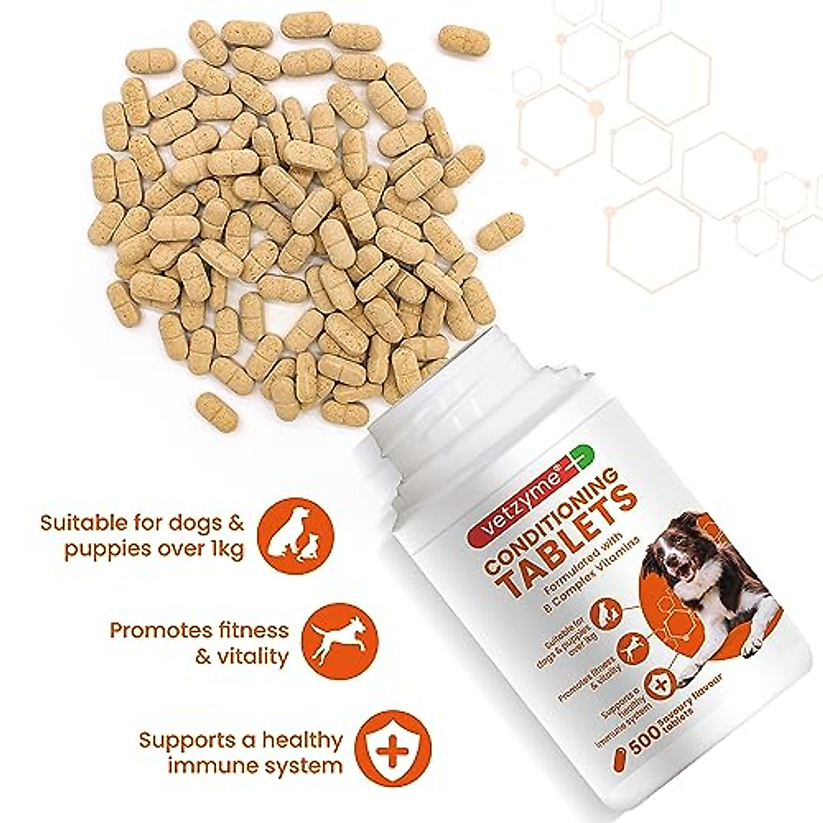 Vetzyme Conditioning Tablets, 500 Tablets