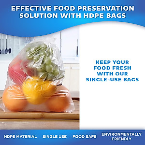 TPPLASTIC 11" x 17" Clear Plastic Produce Bags on Roll, 960 Count – Food Storage for Bread, Vegetables, Fruits, Meat - BPA-Free, Leak-Proof, Durable HDPE Bags for Kitchen, Bulk Food, and Storage Use