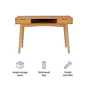 Linon Home Decor Products Natural Wood Modern Linon Drake Desk
