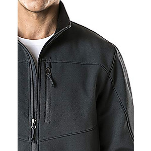 TSLA Men's Full-Zip Softshell Winter Jacket, Waterproof Fleece Lined Athletic Jacket, Outdoor Sport Windproof Jackets, Active Dark Grey, Medium