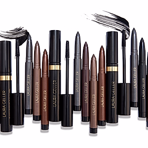 LAURA GELLER NEW YORK Kajal Longwear Mascara - Lengthening, Defining, Curling, Buildable Formula Eye Makeup - Innovative Curling Brush - 1 count