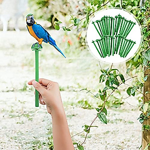 POPETPOP Small Bird Toys 50pcs Bird Perch Bird Stand Toy Plastic Perch Platform Paw Grinding Stick Bird Cage Accessories for Cockatiels Lovebirds Small Parakeets Parrotlets Bird Toy