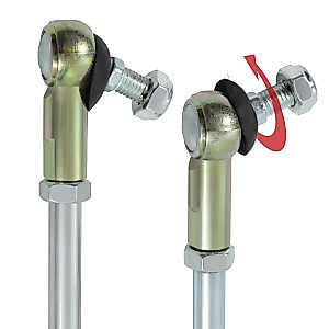 ZXMT Short+Long Tie Rod Kit Set w/Ends Replacement DIY Fit For Yerf Dog Go Kart Cart 3/8-24