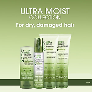 Giovanni 2Chic Ultra-Moist Avocado & Olive Oil Shampoo and Conditioner Set - Moisture & Natural Growth for Men & Women with Moisturizing Aloe Vera, Sulfate Free - 24 Fl Oz (Set of 2)