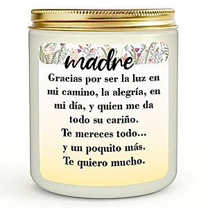 Regalos para Mamá,Spanish Mom Scented Candles,Regalos De Cumpleaños para Mamá De Hija Hijo, Regalos De Navidad para Mamá, Regalos De Acción De Gracias para Mamá, Regalos para El Día De La Madre