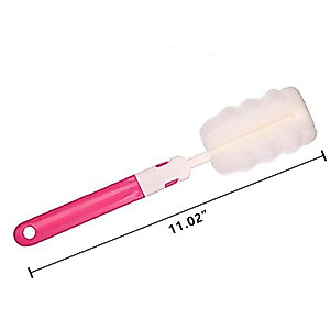 INVODA 4PCS Bottle Brush,Bottle Washer Set Long Sponge Bottle Cleaning Brushes Baby Bottle Cleaner Brush, Nipple Brush (4 pcs)