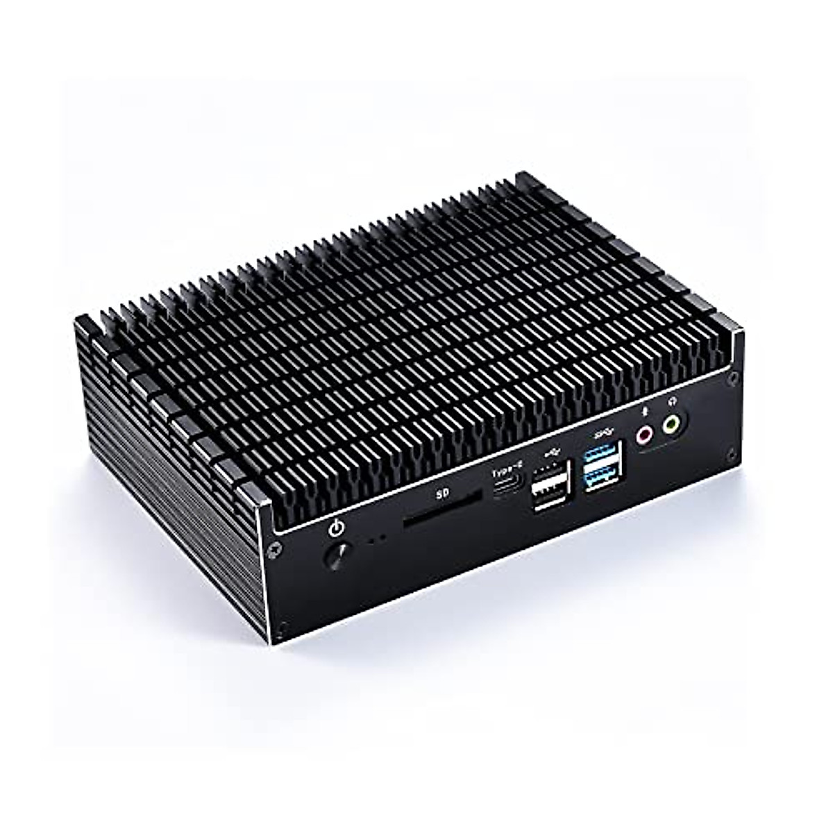 Mini PC Fanless,Intel Core i7 10510U (Up to 4.9GHZ),Windows 11 Pro/Linux, Slient Desktop Computer,16G DDR4 1TB NVME SSD, Metal Case,Dual Gigabit Ethernet,Support Auto Power on