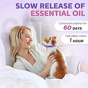 Silkfly 8 Pcs Calming Collar for Cats Adjustable Cat Calming Collar with 8 Pendant Calming Pheromone Collar for Cat Pheromone Kittens Behavior and Calming Collar Relieve Anxiety Stress for Kitten Cat