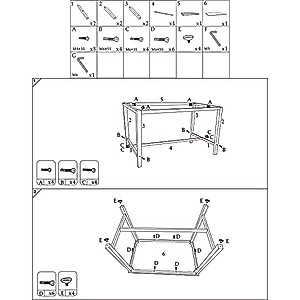 Coral Flower Kitchen Table for 4 People, Heavy Duty Metal Frame, Industrial Style, for Living, Dining Room, Rustic Brown.
