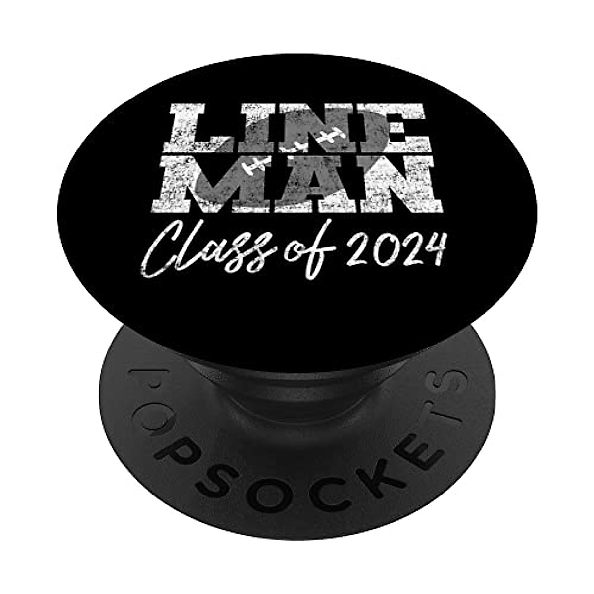 Lineman Class of 2024 - Football Silhouette PopSockets Swappable PopGrip