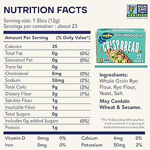 Wasa Swedish Crispbread, All-Natural Crackers, Fat Free, No Saturated Fat, 0g of Trans Fat, No Cholesterol, Kosher Certified, 3 Lb, Variety Pack (2 Sourdough, 2 Whole Grain)