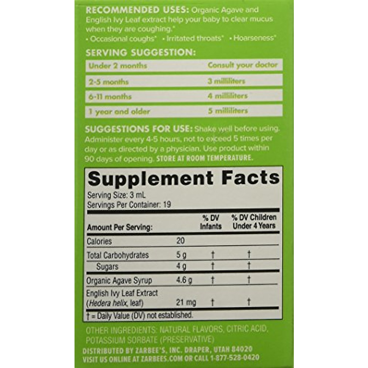 Zarbee'S Natura Children's Grape Flavor Cough Syrup + Mucus, 2 Ounce