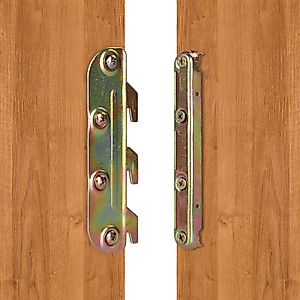 ABuff 8 Set Bed Rail Brackets Heavy Duty Wooden Bed Rail Fittings, Rust Proof Bed Frame Hardware Brackets for Connecting to Wood, Headboards and Foot-Boards- 5inch(Screws Included)