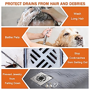 Disposable Hair Drain Stickers,100 PCS Floor Drain Sticker, Disposable Shower Drain Cover Hair Catcher Shower Drain Mesh Stickers, Sewer Filter Screen, Bathroom, Laundry, Bathtub, Kitchen, Sink