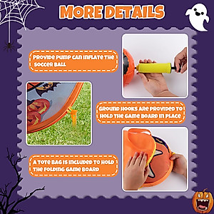 3-in-1 Halloween Bean Bag Toss Game with Soccer Ball Game, Gentle Darts Game for Kids, Collapsible Bean Bag Toss Game for Kids, Kids Bean Bag Toss, Halloween Outdoor Game for Kids