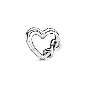 Pandora Love You Mom Infinity Heart Charm - Compatible Moments Bracelets - Jewelry for Women - Gift for Women in Your Life - Made with Sterling Silver