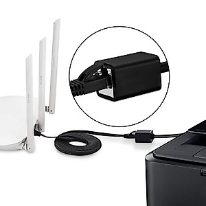 Ruaeoda Ethernet Extension Cable 25 Ft, Shielded Network Cat6 Extension Patch Cable RJ45 Cords Shielded Male to Female Connector