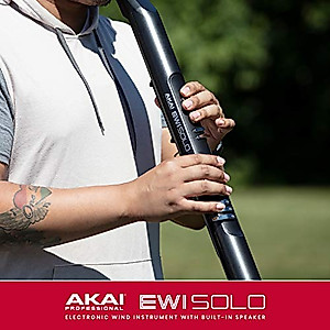 AKAI Professional EWI Solo - Electronic Wind Instrument With Built-in Speaker, Rechargeable Battery, 200 Sounds and USB MIDI Connectivity,Black