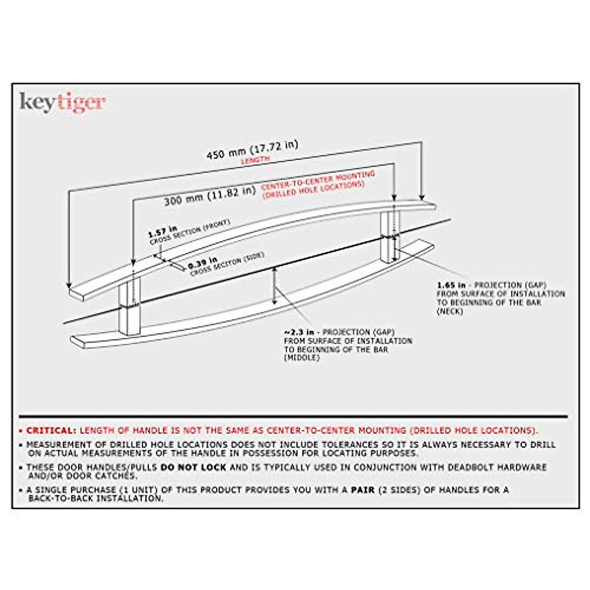 18 Inch Square Rectangle Flat Shape Stainless Steel Modern Contemporary Entry Door Handle Bar Ladder Pull Shower Glass Sliding Barn Door Interior Exterior Door Pull Push Brushed Nickel Satin Finish