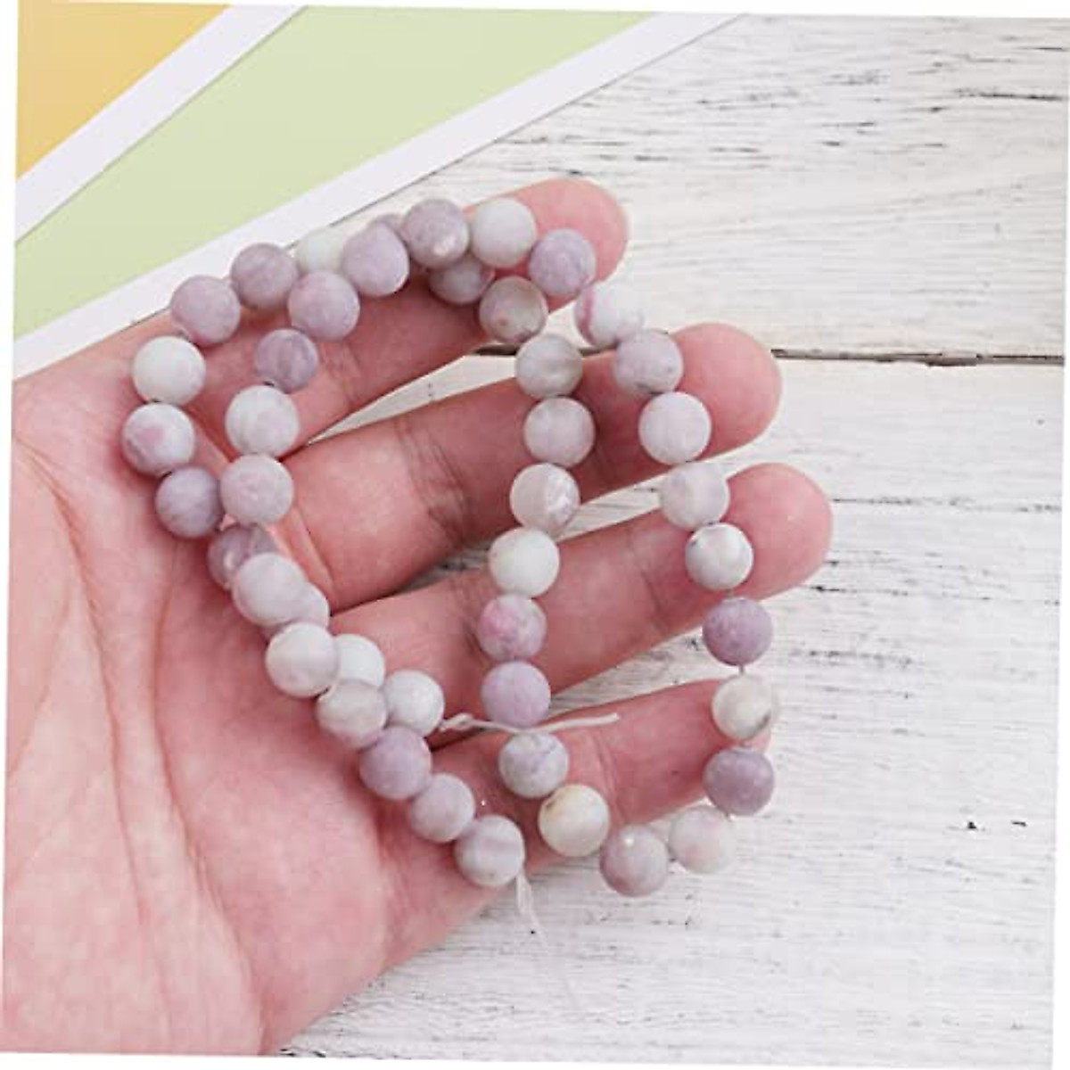 COHEALI 1 String Gemstone Bead Bracelet Loose Gemstones Round Beads Jewelery for Girl Bracelet Making Kit for Girl DIY Accessories Chokers for Jewelry Making Stone Beads Spacer Beads