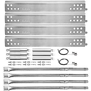 Hisencn Grill Replacement Parts for Charbroil Performance 475 4 Burner 463347017 463377319 463376017 463335517 463342119 463347418 G470-5200-W1 Burner G470-0004-W1A Heat Plates and Cooking Grates