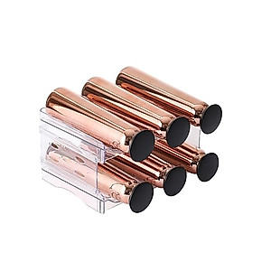 IEEK Plastic Stackable Bottle Storage Holder Rack,Free-Standing Water Bottle/Wine and Drink Organizer Shelf for Kitchen Cabinet,Fridge,Countertop,Pantry,Freezer,2 PackX3 Bottles,Clear