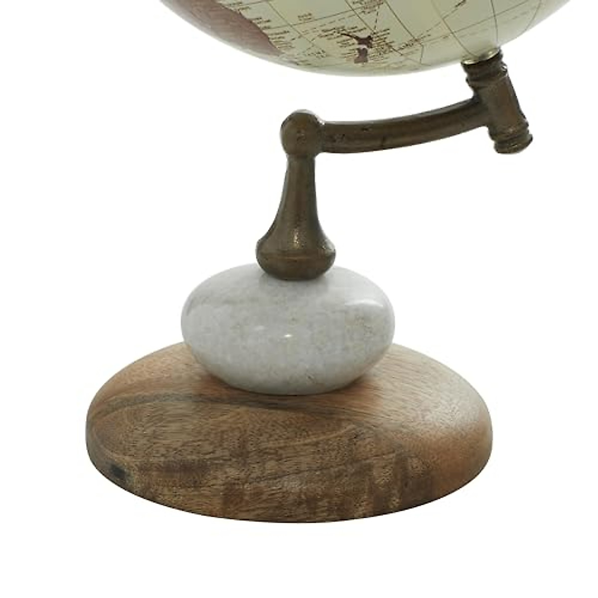 Deco 79 Contemporary Mango Wood Globe Globe, 8" x 8" x 14", Cream