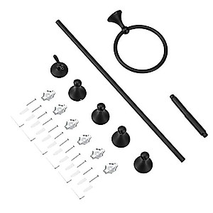 Amazon Basics 4-Piece Bathroom Set - Standard, Black