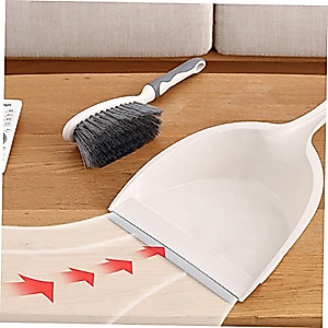 PLAFOPE 2pcs Cleaning Brush Desktop Cleaning Supplies Keyboard Dustpan Brush Cleaning Tool for Table Micro Brushes Desktop Cleaning Broom Car Broom Miniature Dustpan and Brush Beige