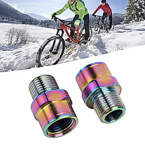 16mm Bike Pedal Extender, Alloy Cycling Pedals Adapters Bike Pedal Extension Shaft for Mountain Road Bike(Colorful)